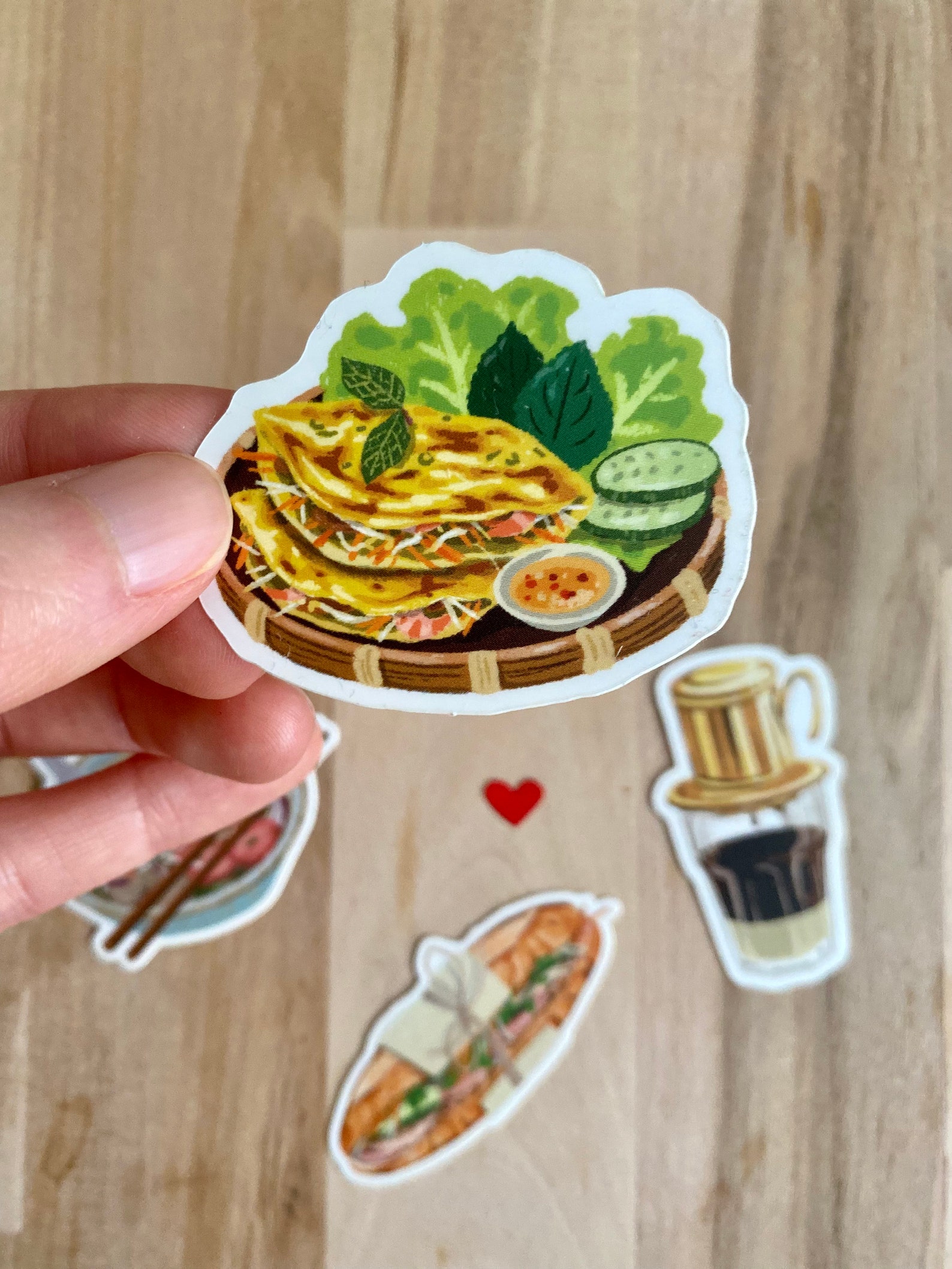 Vietnamese Food Stickers Phở, Bánh Mì, Cà Phê, Bánh Xèo Stickers - Etsy