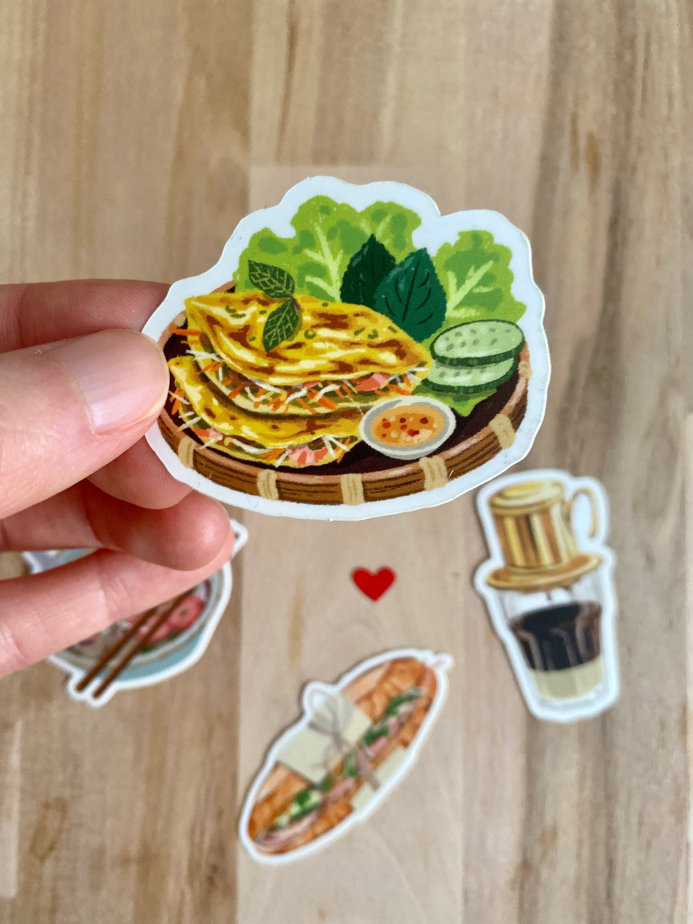 Vietnamese Food Stickers Phở, Bánh Mì, Cà Phê, Bánh Xèo Stickers - Etsy