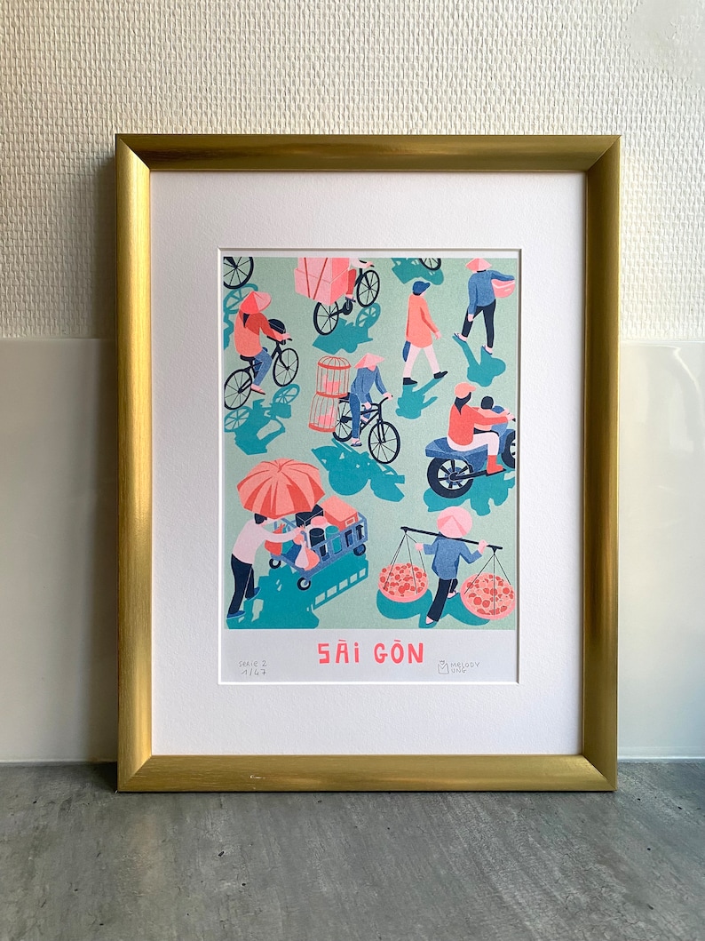 Saigon A4 Risography Poster / Vietnam / Poster / Decoration ...