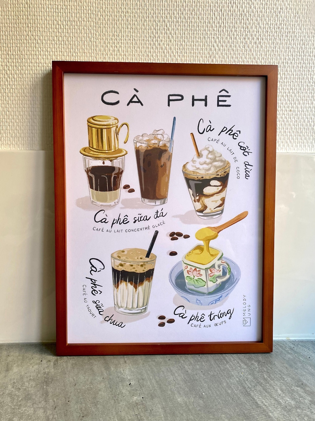 Vietnamese Cafe Poster (Cà Phê), Vietnamese Cuisine, Culinary Art, Wall ...
