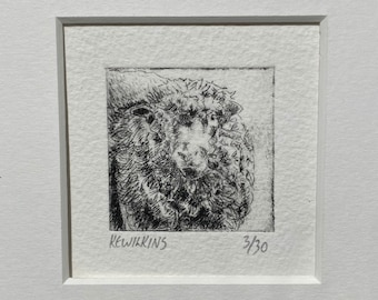 Sheep Etching - Etsy