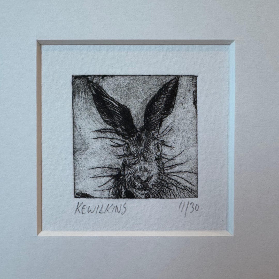 Hare Etching - Etsy