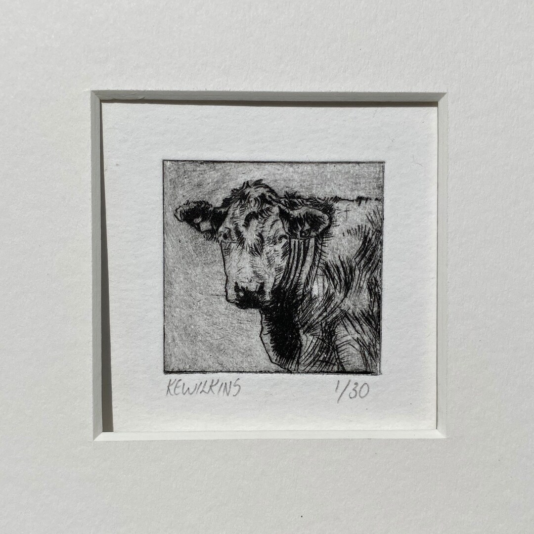 Cow Etching - Etsy
