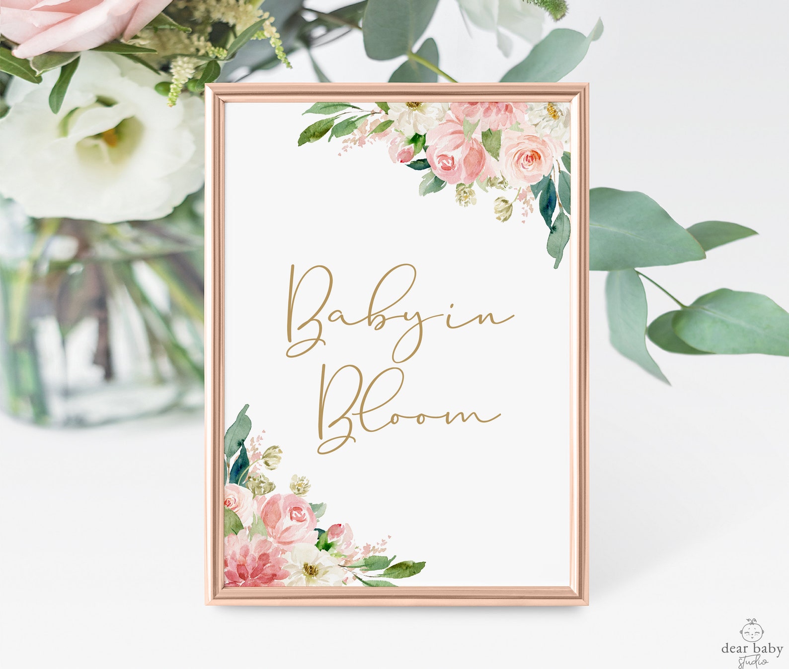 Baby in Bloom Sign Template Printable Baby Shower Sign Girl | Etsy