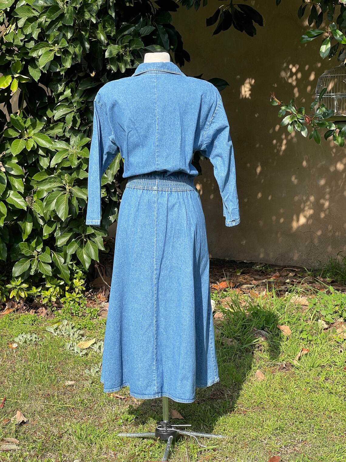 Vintage 1980’s Dreams Full Denim Long Sleeve Western Dress - Size L - Etsy