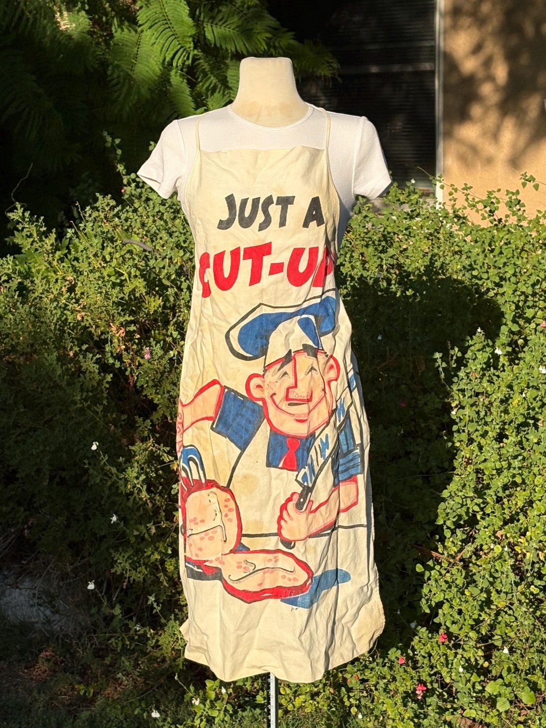 Vintage "just A Cut Up" Funny Apron - as Is - Etsy