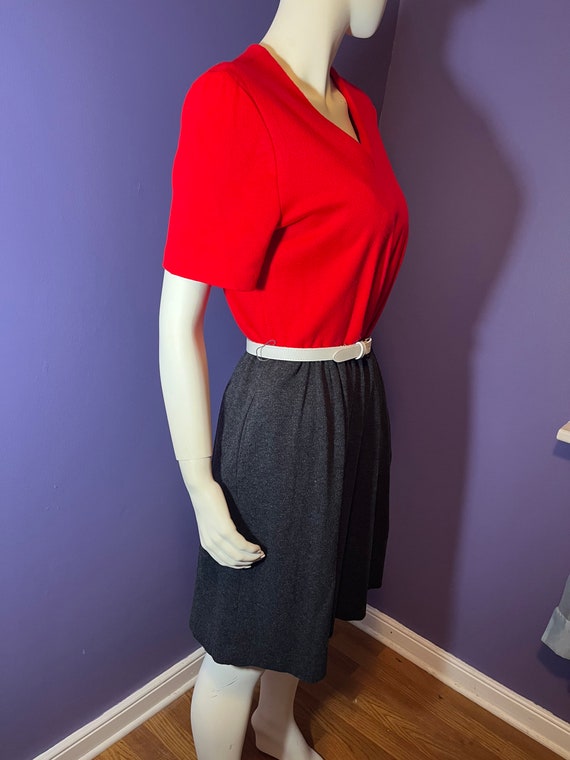 vintage grey and red - Gem