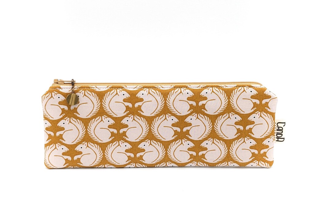 Squirrel Pencil Pouch Cute Squirrels Zipper Bag Purse Organizer Art ...