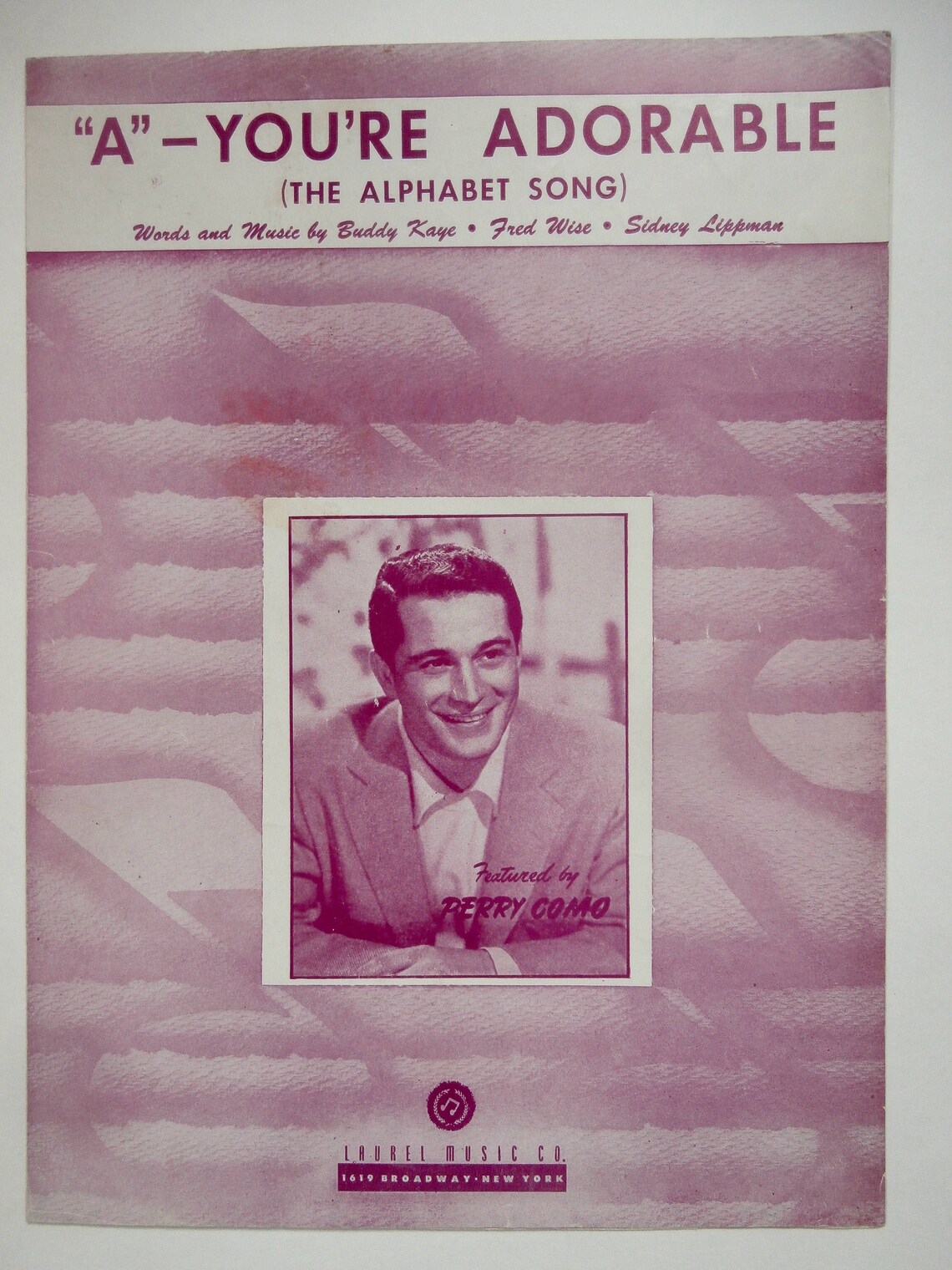 A-You're Adorable The Alphabet Song 1948 Perry Como | Etsy