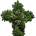 Christmas Cross Wreath, Evergreen Pine, Red Velvet Bow - Etsy