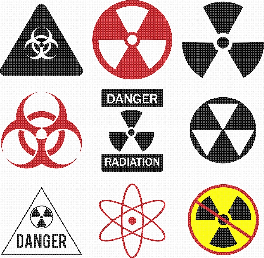 Nuclear Sign Svg Eps Png Dxf Clipart for Cricut and - Etsy