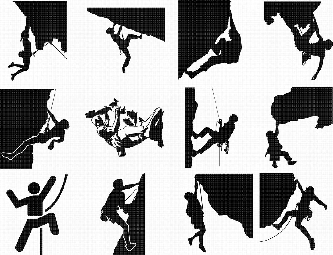 Rock Climbing Svg, Eps, Png, Dxf, Clipart for Cricut and Silhouette - Etsy
