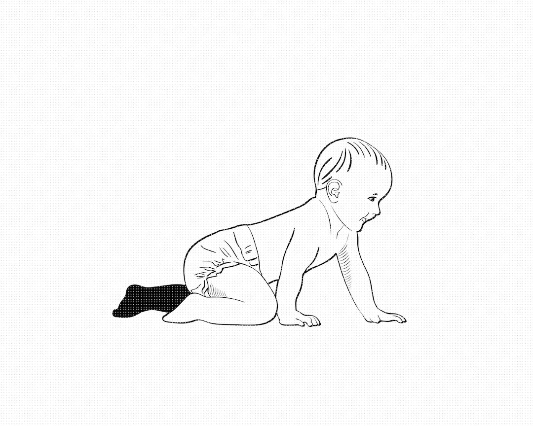 Crawling Baby Svg, Eps, Png, Dxf, Clipart for Cricut and Silhouette - Etsy