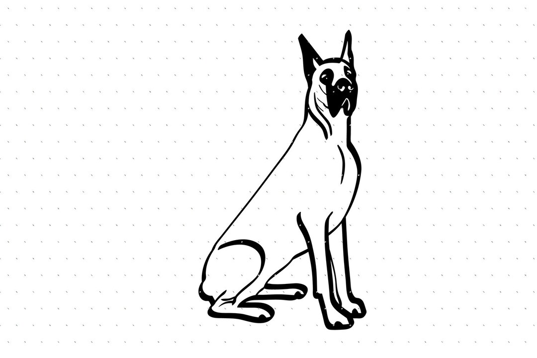 Great Dane Dog Svg, Eps, Png, Dxf, Clipart for Cricut and Silhouette - Etsy