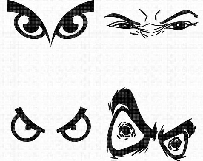 Angry Face Clipart, Angry Face SVG, Vector Angry Expression Cut File ...