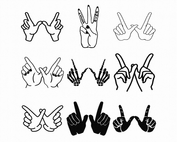 Whatever Hand Sign Svg Eps Png Dxf Clipart for Cricut and - Etsy Finland