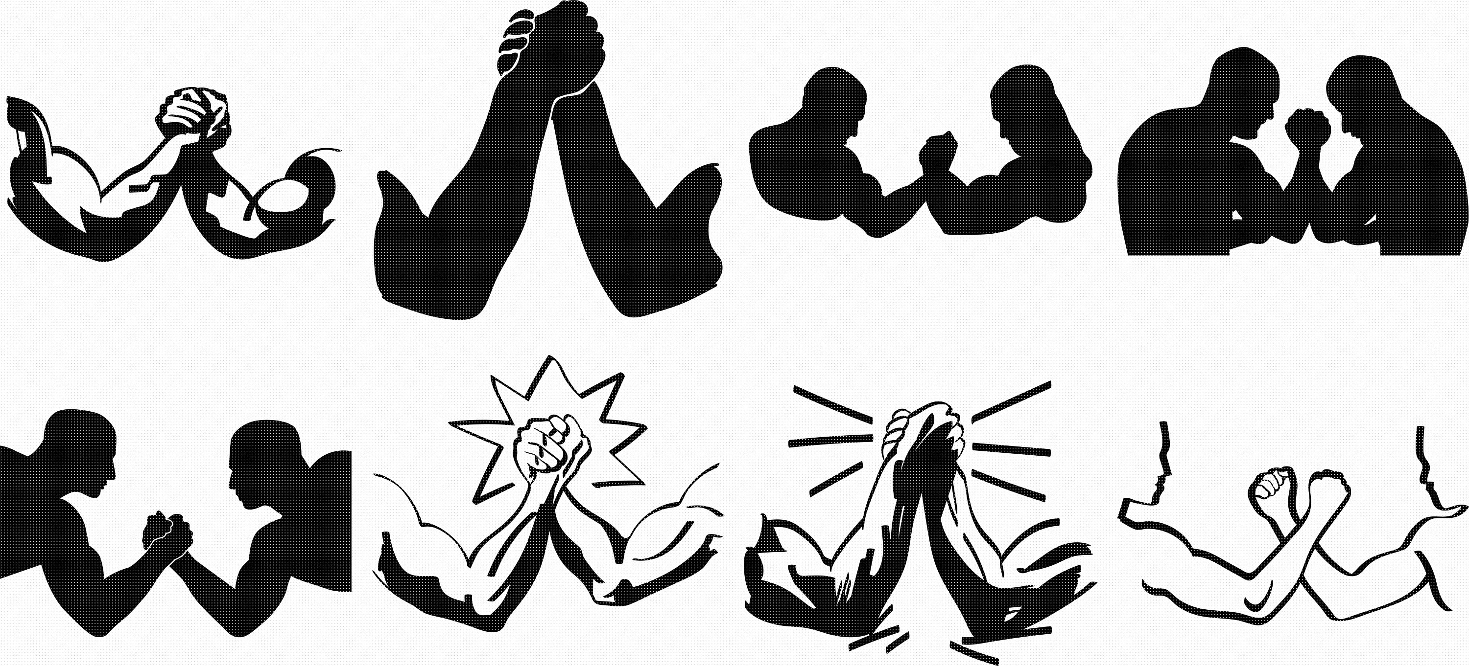 Arm Wrestling Svg, Eps, Png, Dxf, Clipart for Cricut and Silhouette - Etsy