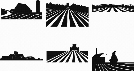 Farm Svg Eps Png Dxf Clipart for Cricut and Silhouette | Etsy