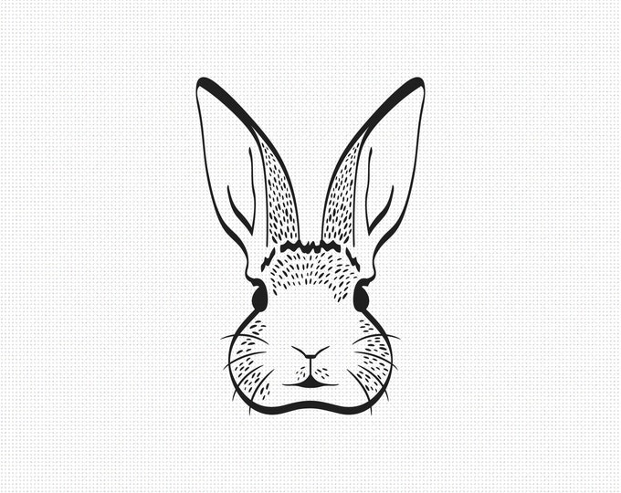 Vector RABBIT Easter AI Eps PNG Pdf Svg Dxf Jpg Download Digital ...