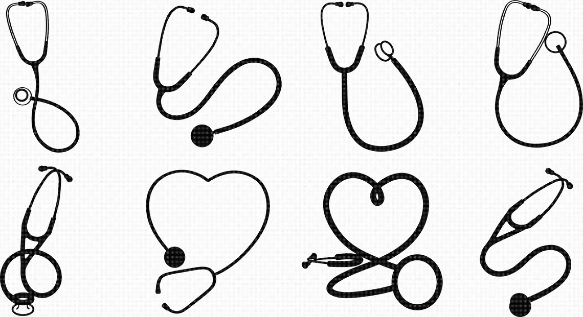 Stethoscope Svg Eps Png Dxf Clipart for Cricut and - Etsy