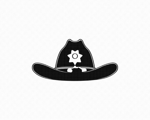 Sheriff Hat Svg Eps Png Dxf Clipart for Cricut and - Etsy India