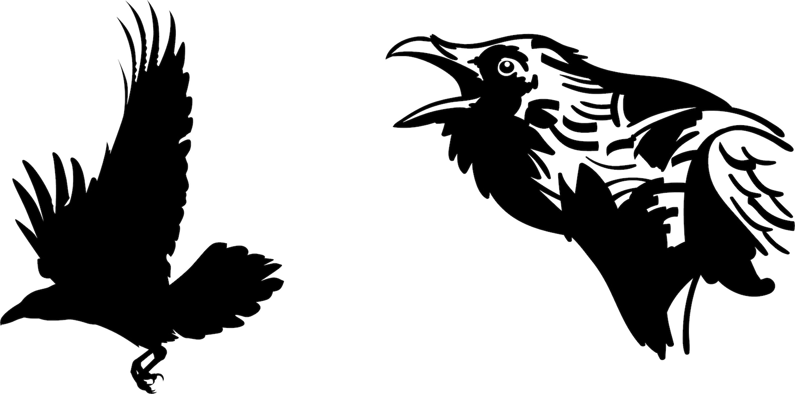 Raven Svg Eps Png Dxf Clipart for Cricut and Silhouette - Etsy