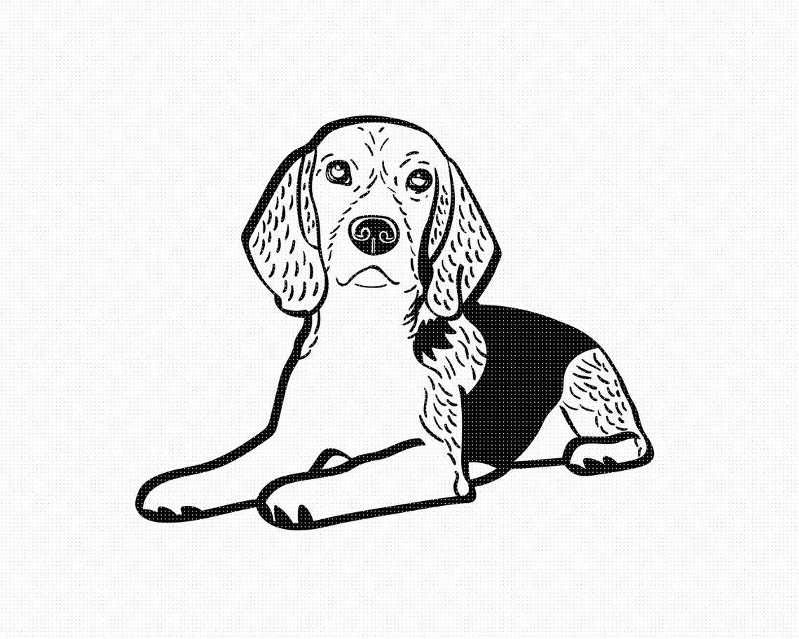 Beagle Dog Svg Eps Png Dxf Clipart for Cricut and - Etsy Finland