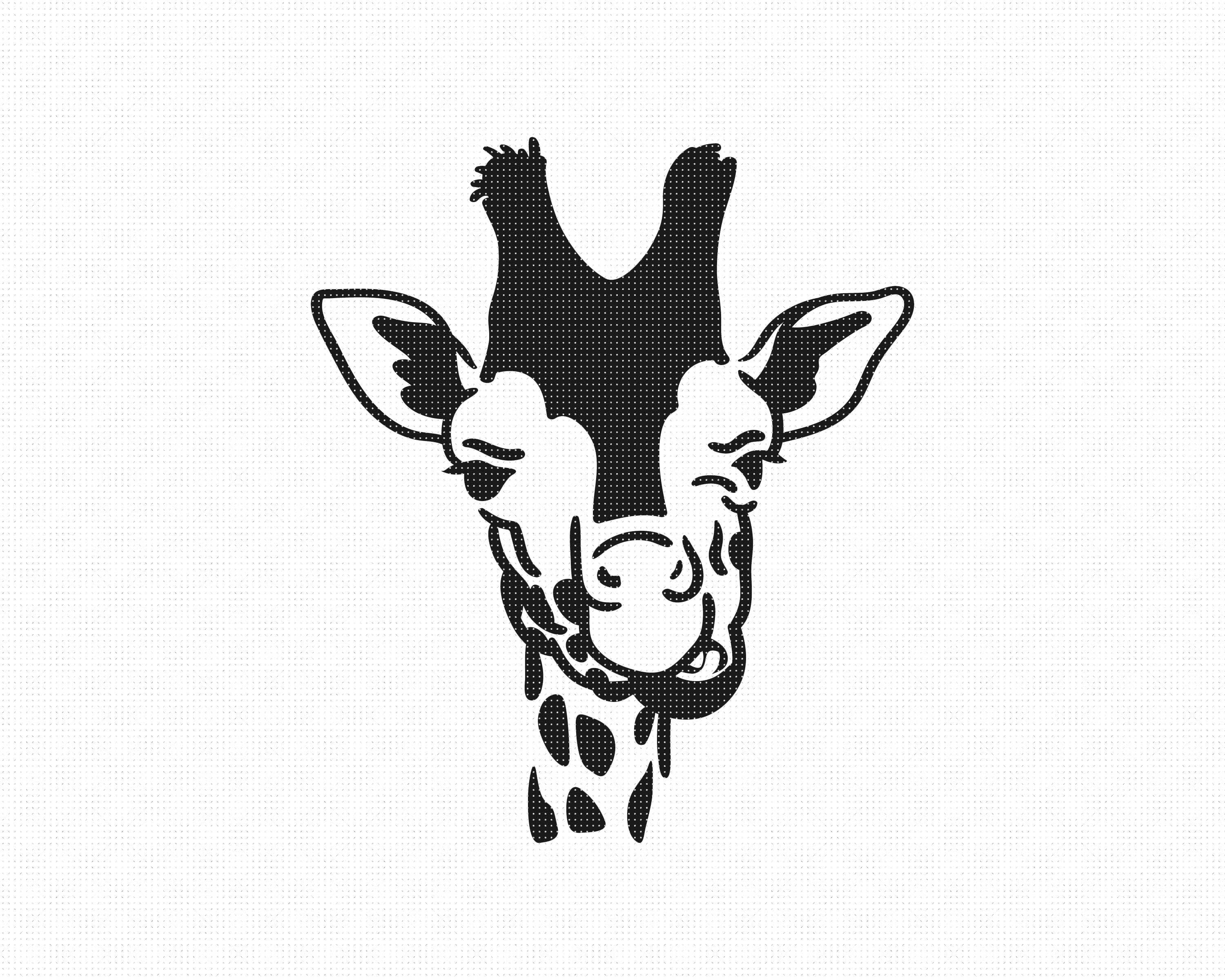 Giraffe Face Svg Eps Png Dxf Clipart for Cricut and - Etsy Australia