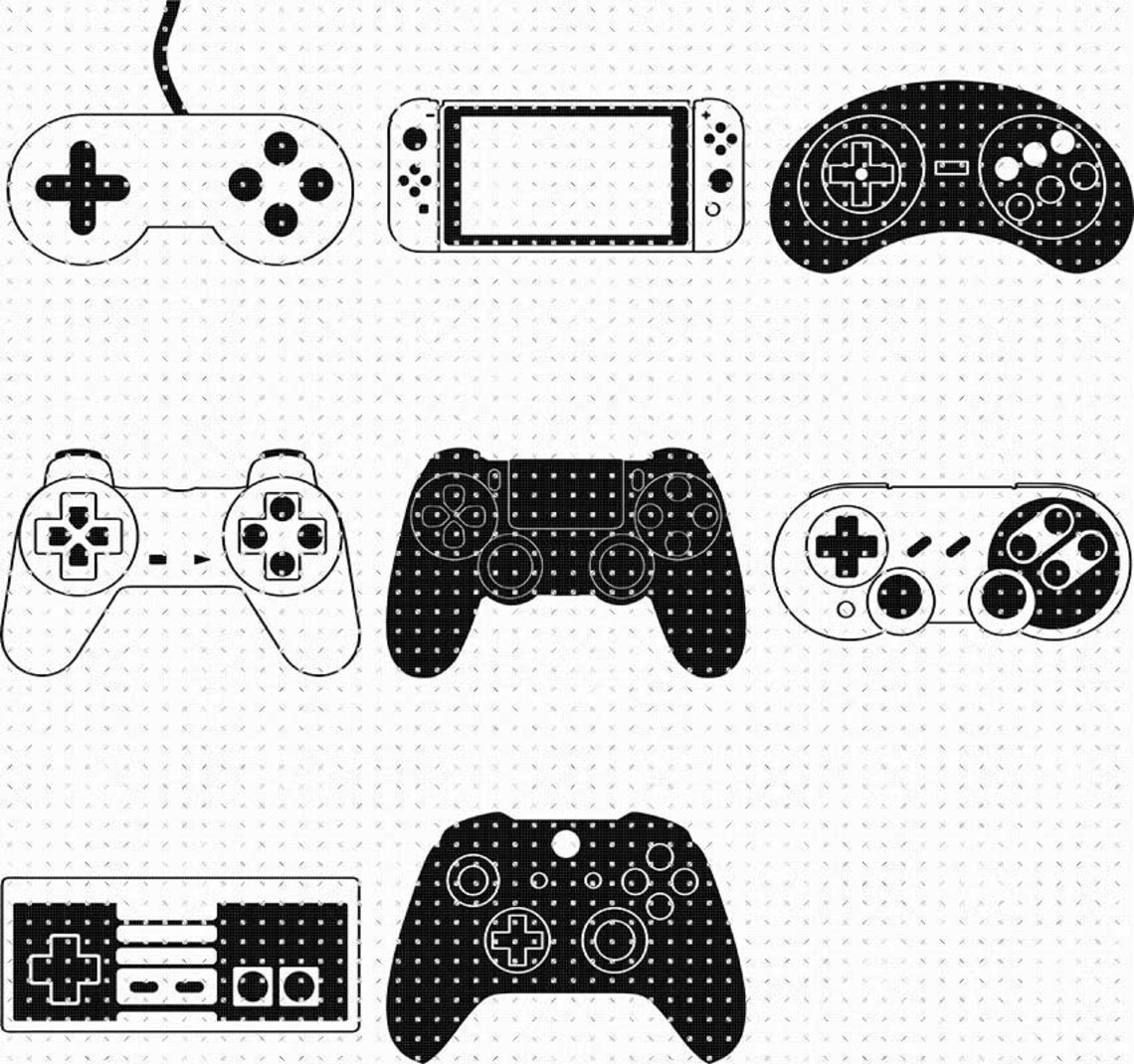 Video Game Controller Svg, Eps, Png, Dxf, Clipart for Cricut and ...