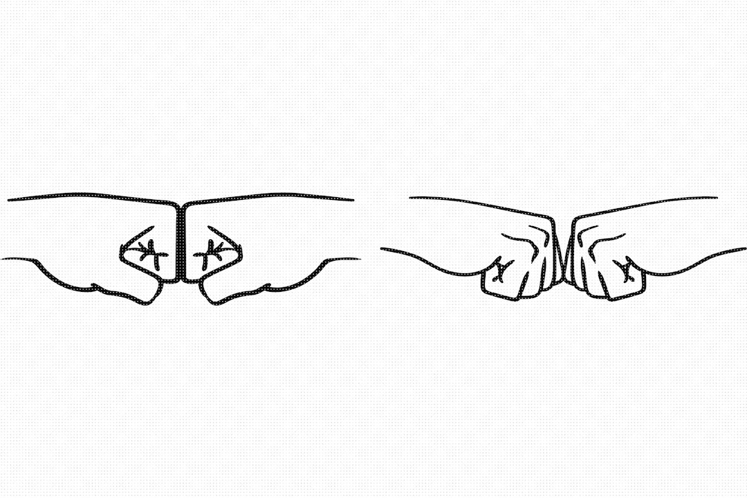 Fist Bump Svg, Eps, Png, Dxf, Clipart for Cricut and Silhouette - Etsy