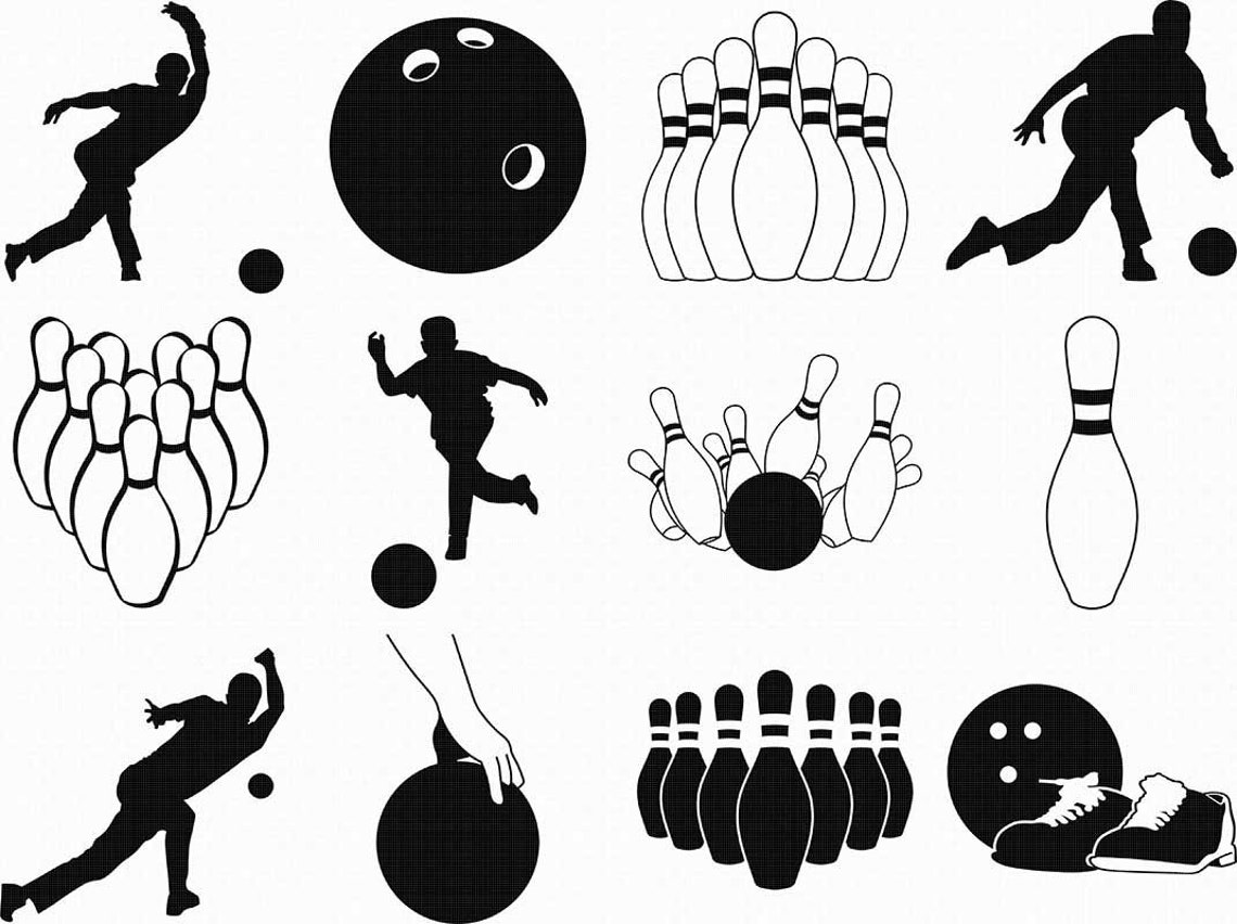 Bowling Bundle Svg Eps Png Dxf Clipart for Cricut and - Etsy