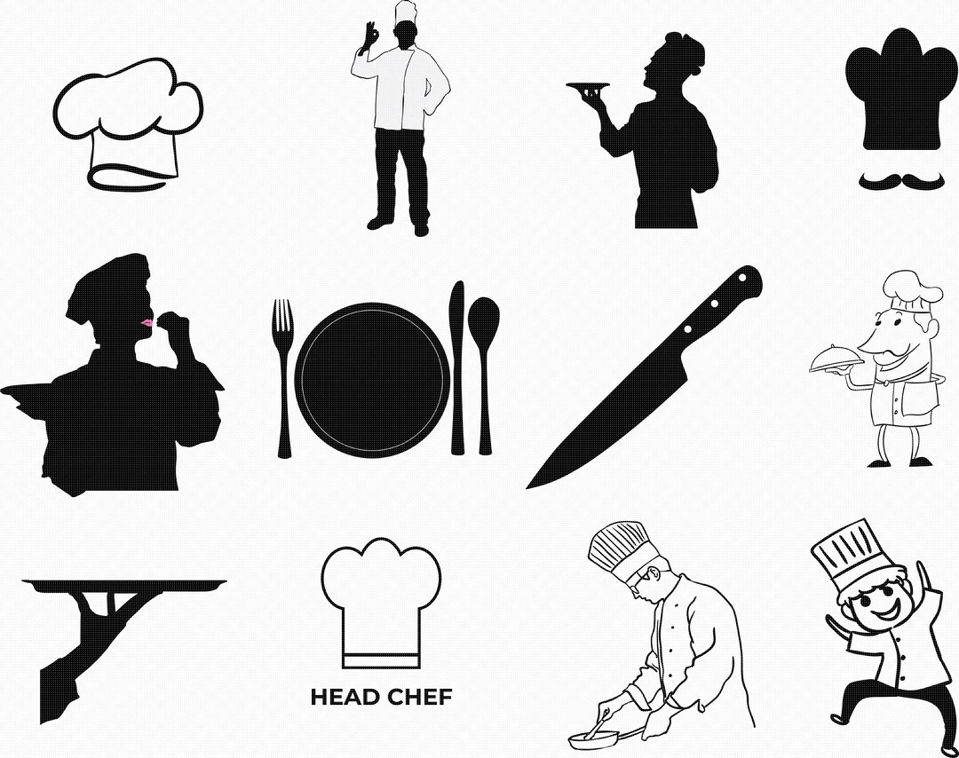 Chef Svg, Eps, Png, Dxf, Clipart for Cricut and Silhouette - Etsy