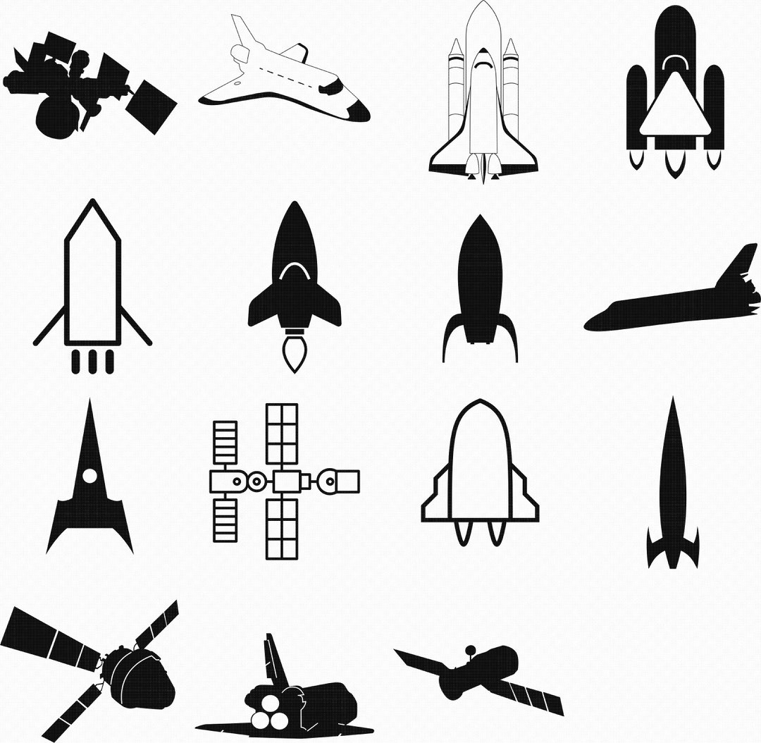 Spacecraft Svg, Eps, Png, Dxf, Clipart for Cricut and Silhouette - Etsy