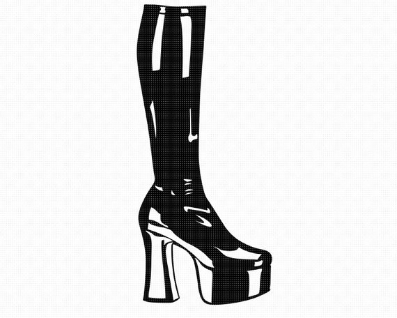 Platform Boots Svg Eps Png Dxf Clipart for Cricut and - Etsy