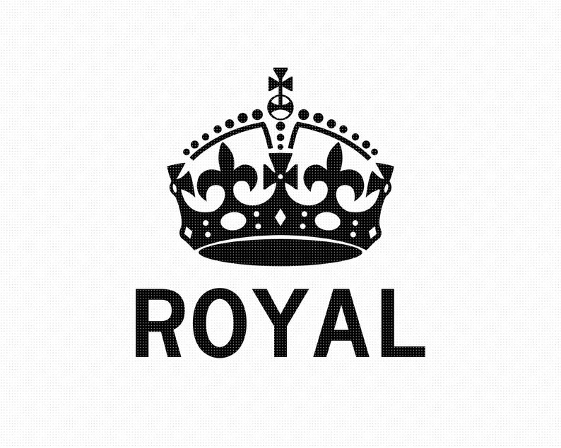 Royal Crown Svg Eps Png Dxf Clipart for Cricut and - Etsy