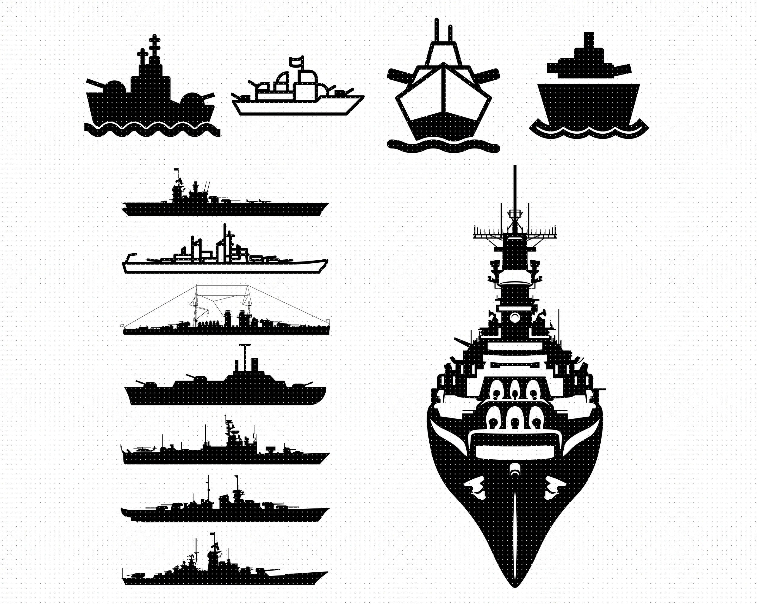 Ww2 Warship Silhouettes A Black Coated Wooden Royal Navy Warship