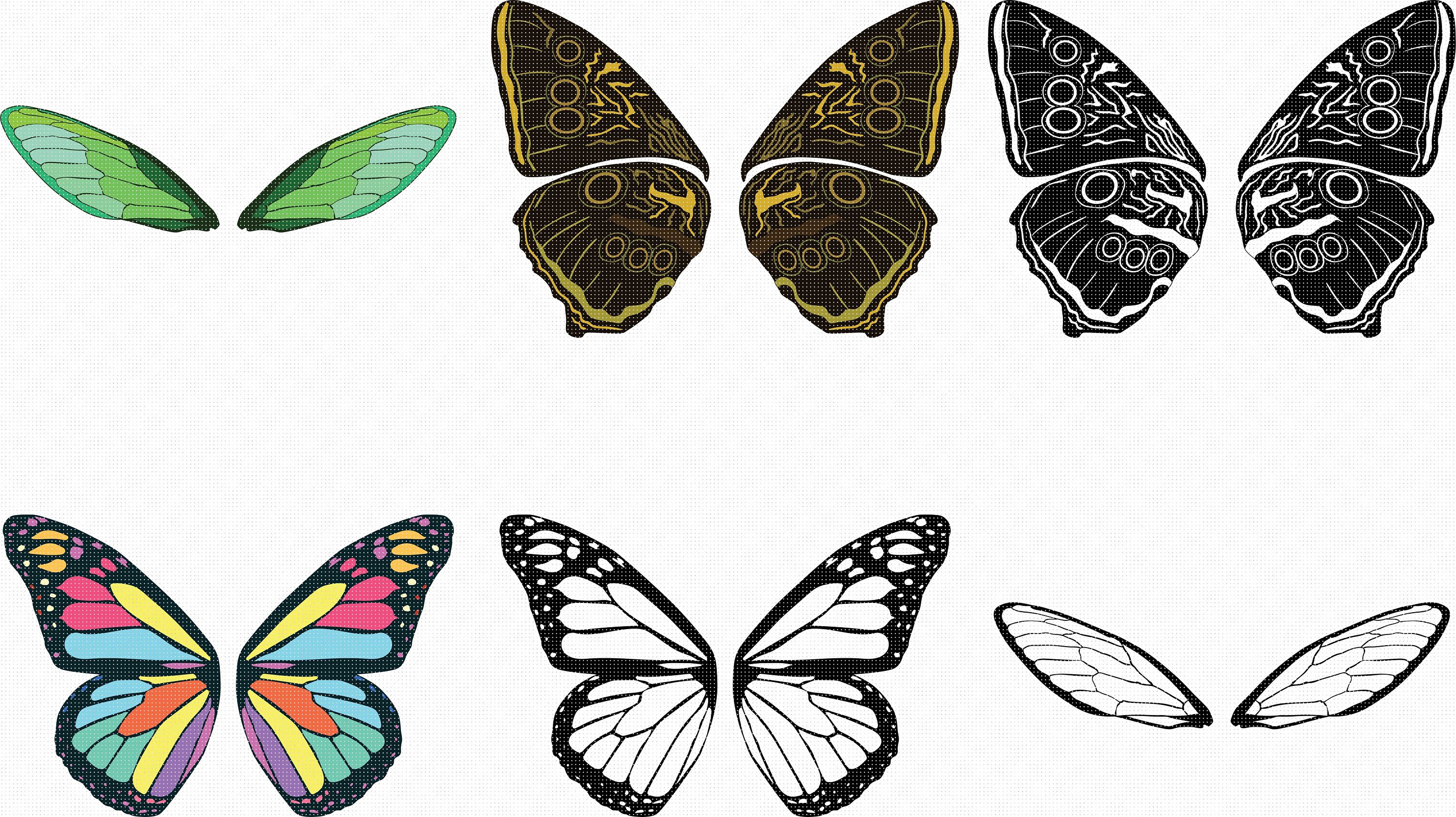 Insect Wings Svg, Eps, Png, Dxf, Clipart for Cricut and Silhouette - Etsy