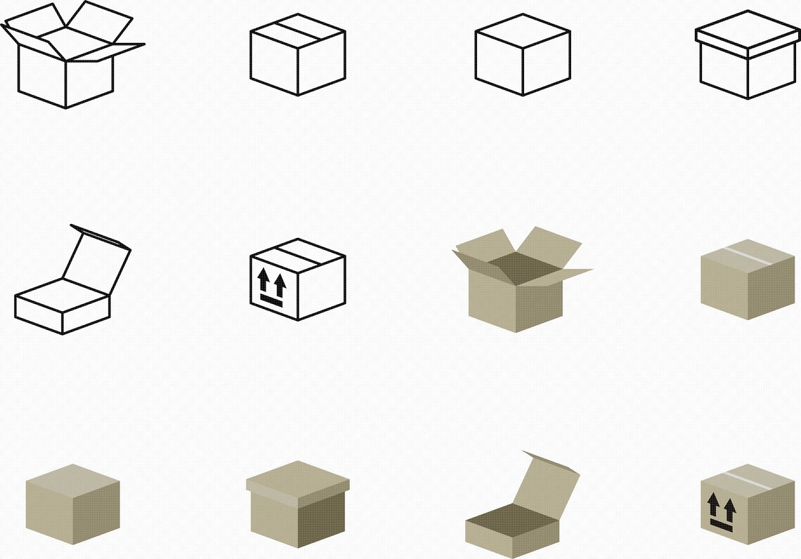 Box Svg, Eps, Png, Dxf, Clipart for Cricut and Silhouette - Etsy