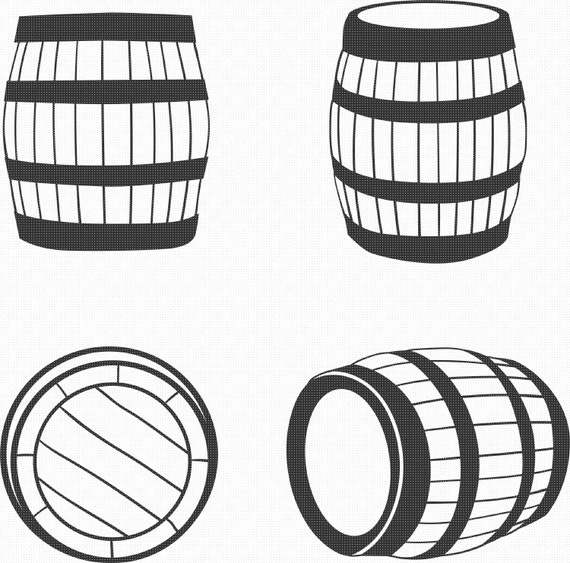 Barrel Svg Eps Png Dxf Clipart for Cricut and Silhouette | Etsy