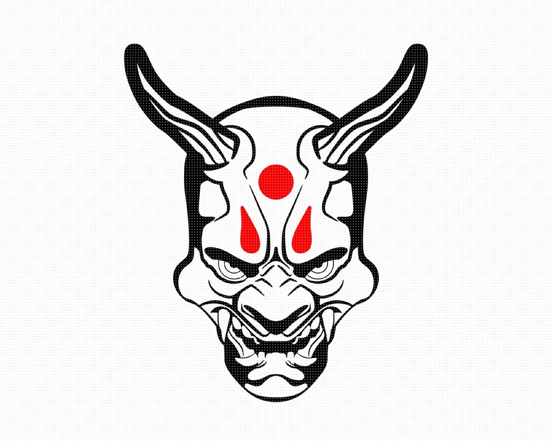 Oni Mask Svg, Eps, Png, Dxf, Clipart for Cricut and Silhouette - Etsy