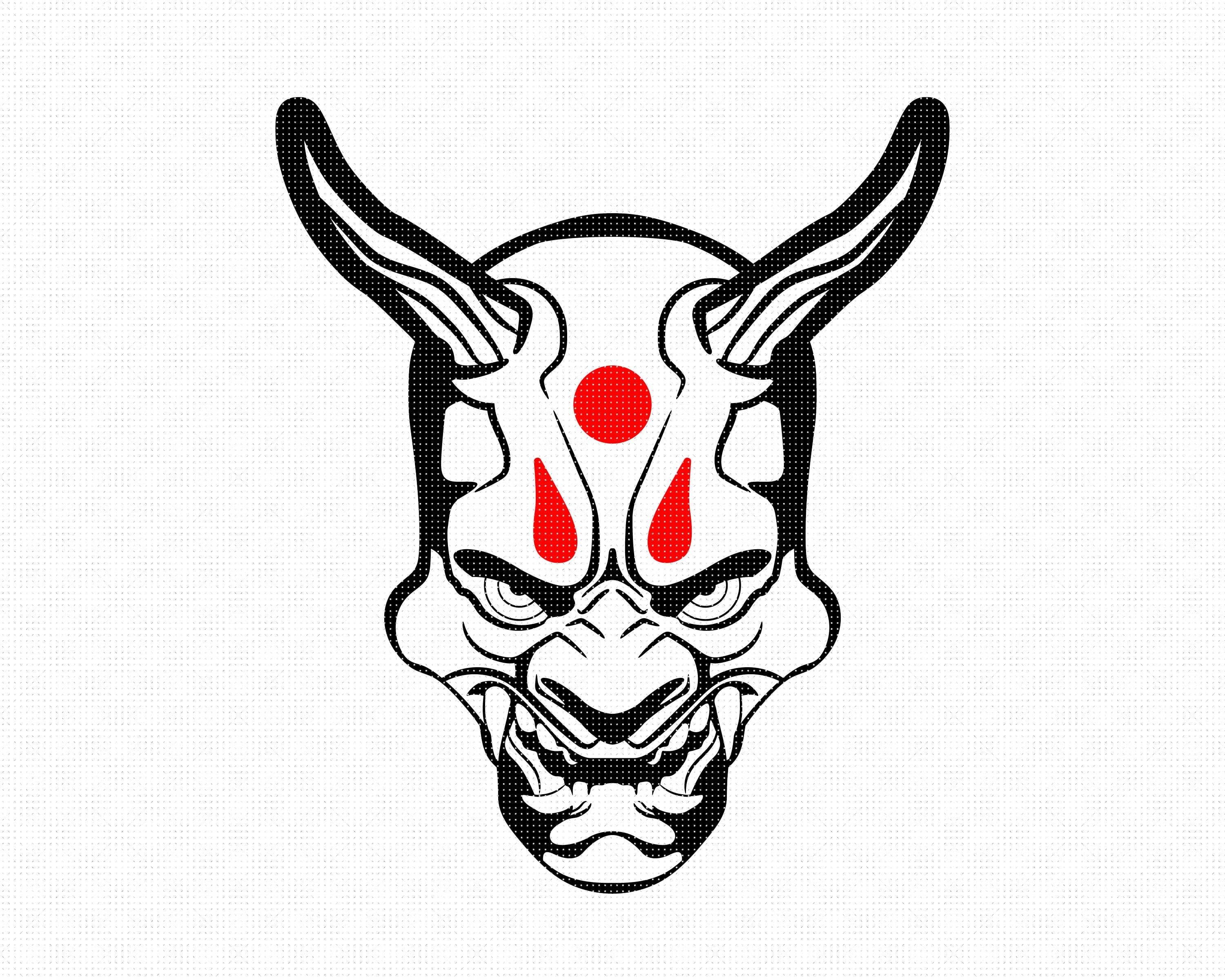 Oni Mask Svg Eps Png Dxf Clipart for Cricut and Silhouette - Etsy Singapore