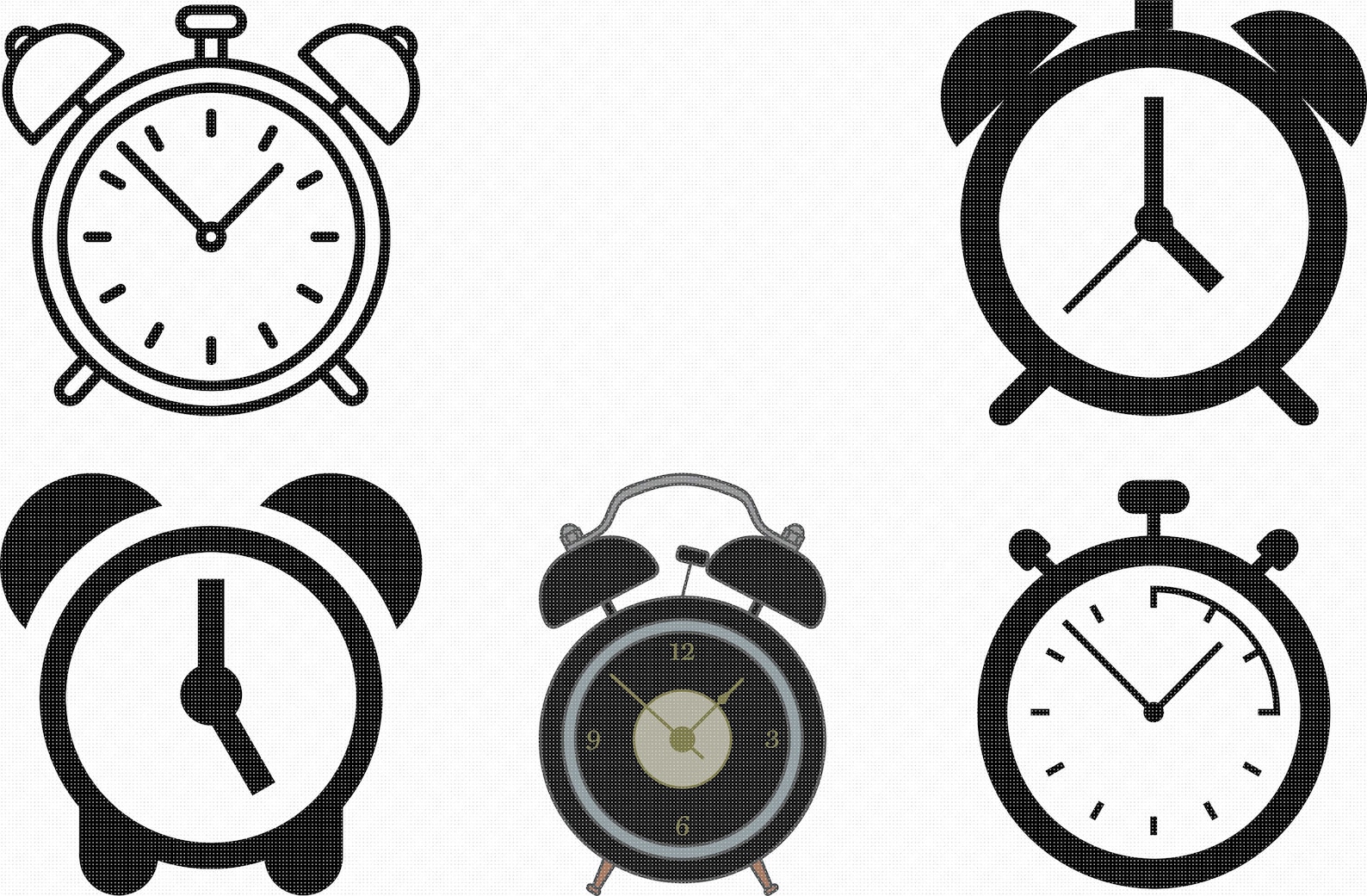 Réveil svg, eps, png, dxf, clipart pour cricut et silhouette - Etsy France