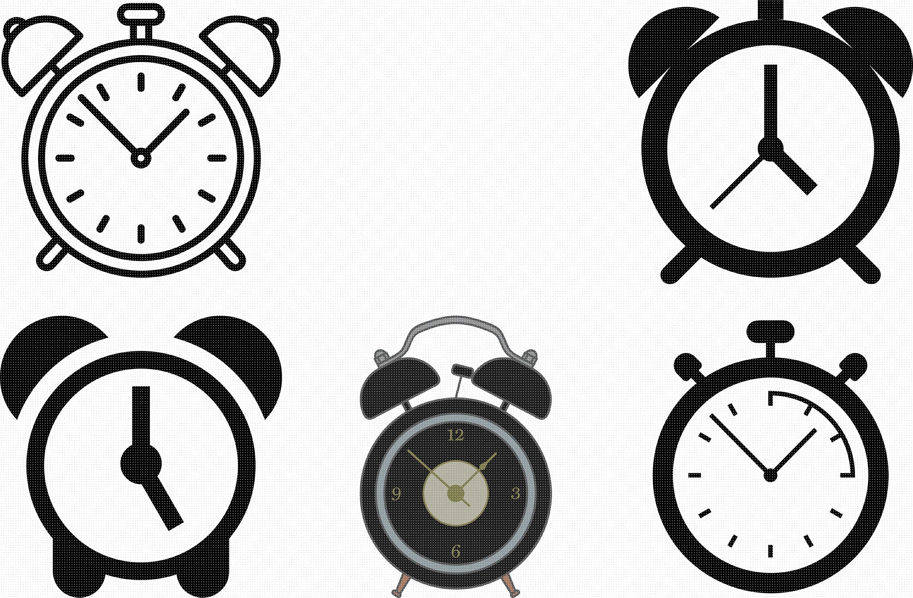 Wecker Svg, Eps, Png, Dxf, Clipart für Cricut und Silhouette - Etsy.de