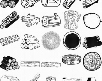 Wood Log Svg - Etsy