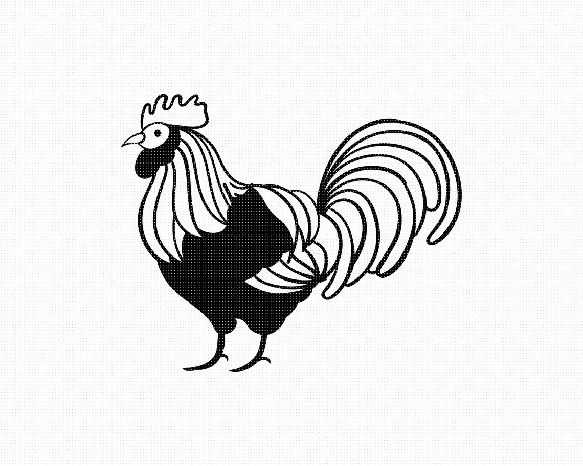 Gallo svg eps png dxf clipart para cricut y silueta - Etsy México
