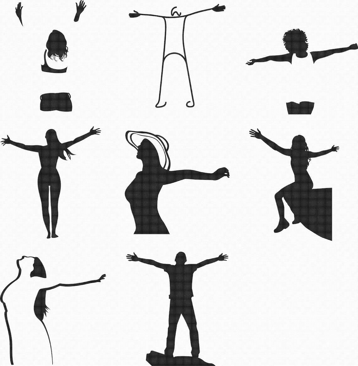 Arms Wide Open Svg, Eps, Png, Dxf, Clipart for Cricut and Silhouette - Etsy