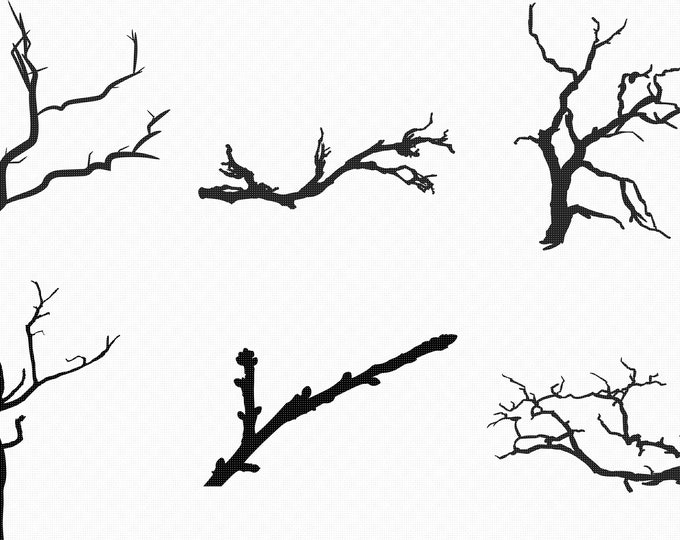 Tree Branch Svg, Clipart, Cut Files for Silhouette, Vector, Dxf, Eps ...