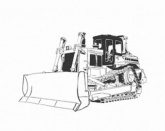 Killdozer Bulldozer Flatten Raze SVG, Car Clipart, Fast Files for ...