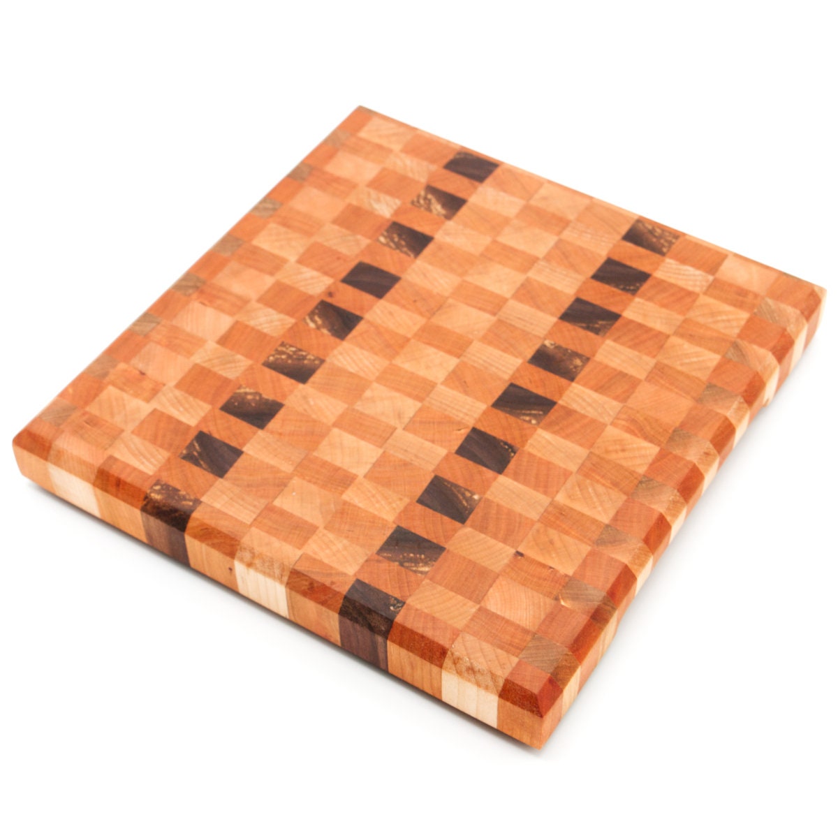 Checkered Pattern End-grain Butcher's Block Checkered Cutting Board ...