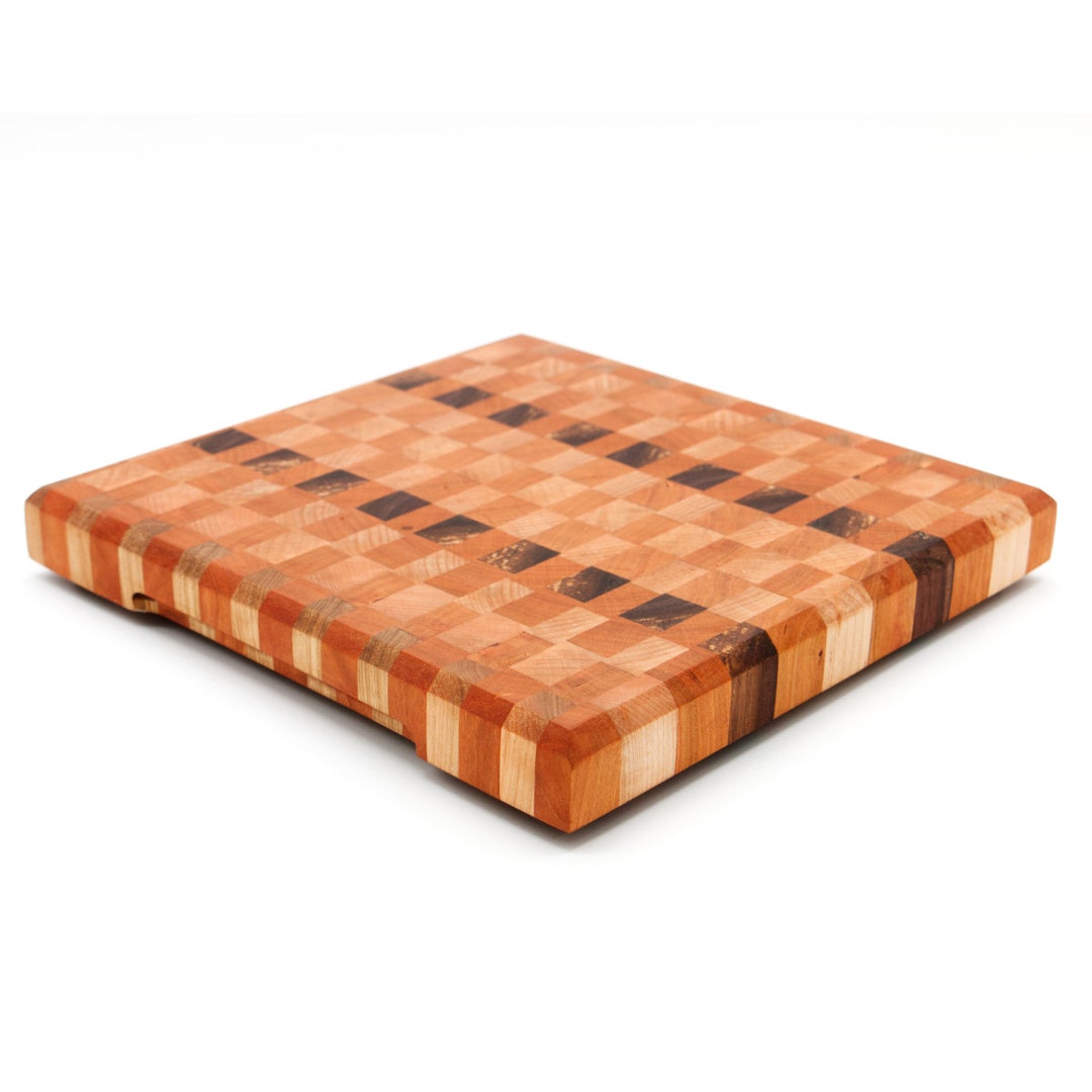 Checkered Pattern End-grain Butcher's Block Checkered Cutting Board ...